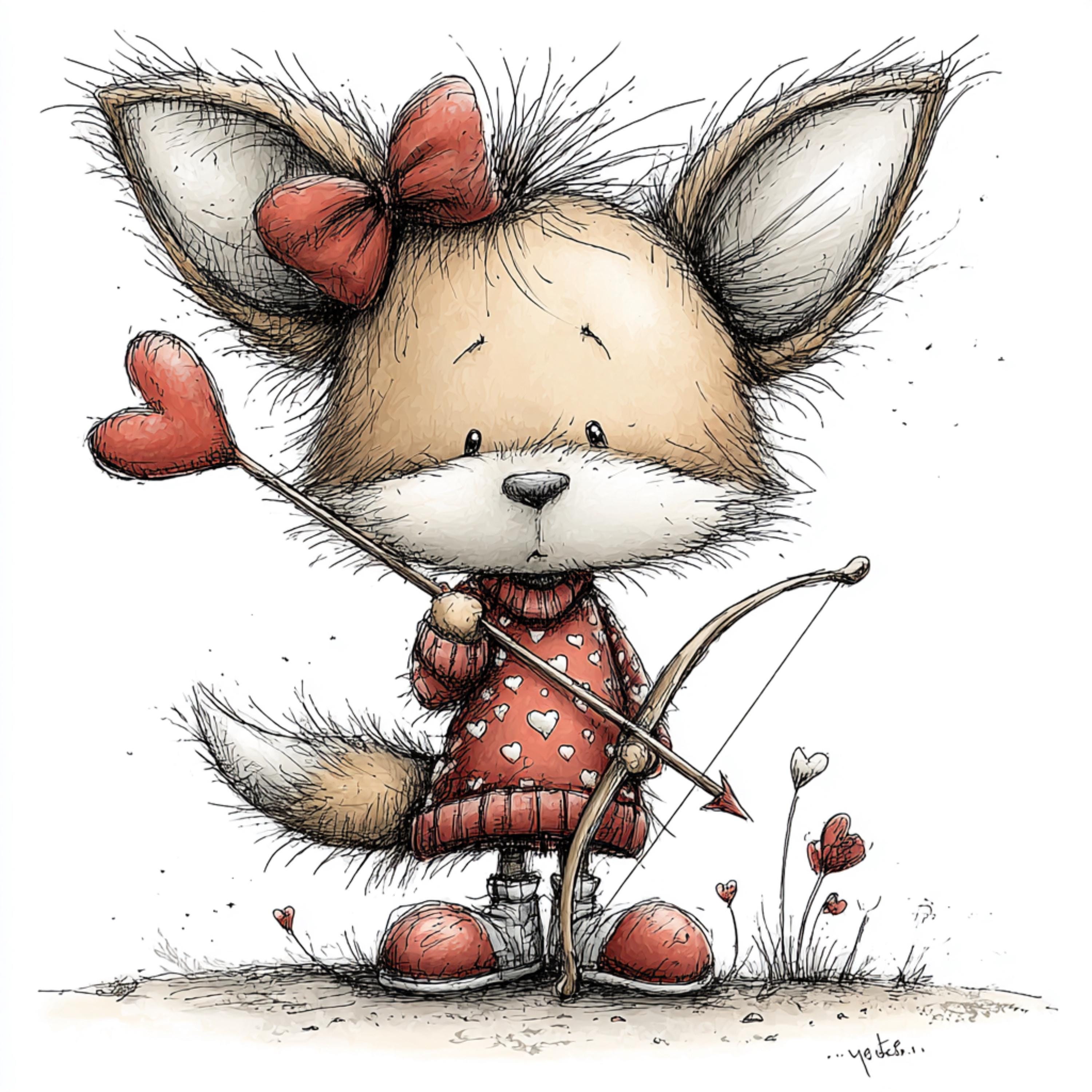 32 JPG Valentine Woodland Animals Clipart – Whimsical Watercolor Forest ...