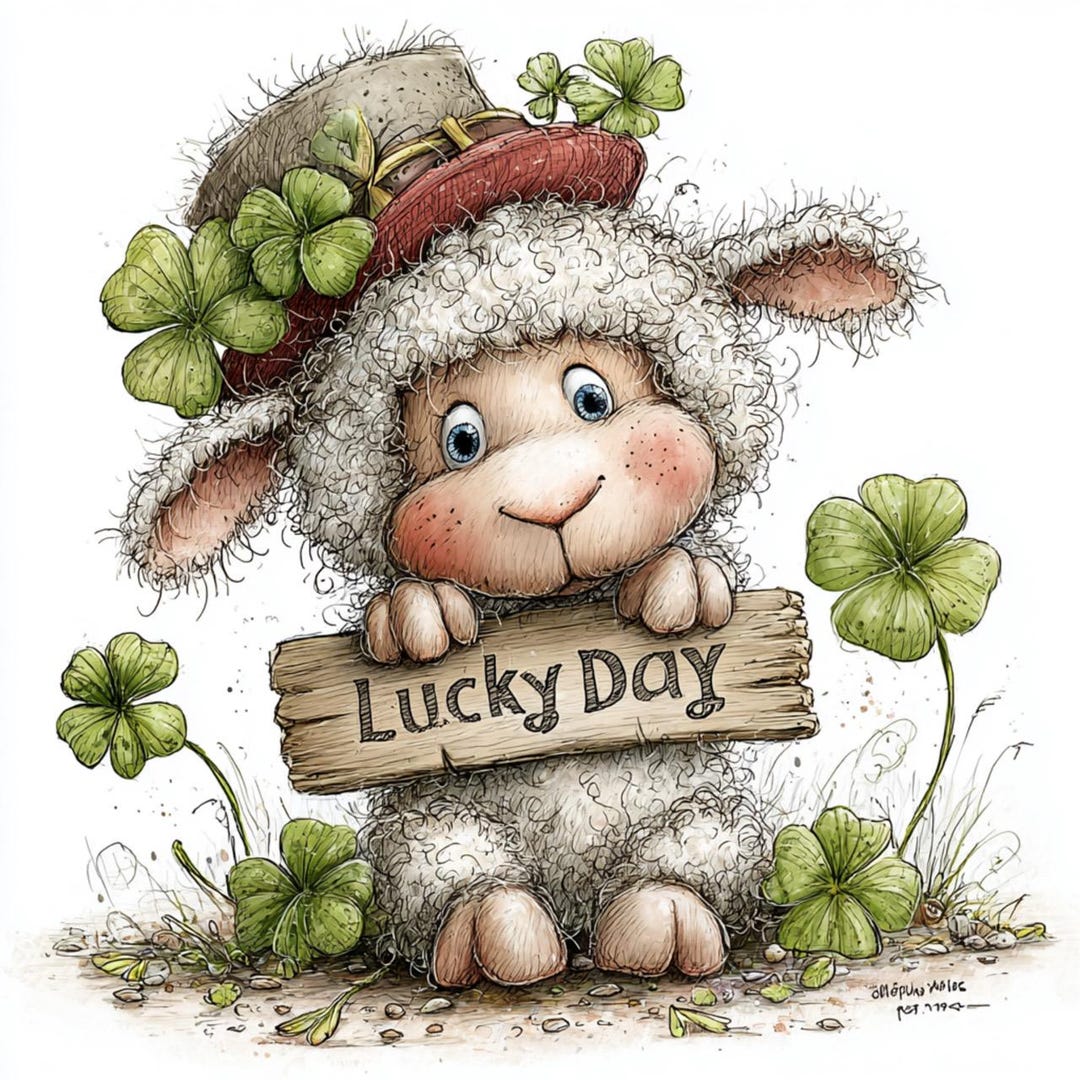 27 JPG Whimsical St. Patrick’s Day Farm Animals Clipart – Cute Lucky ...