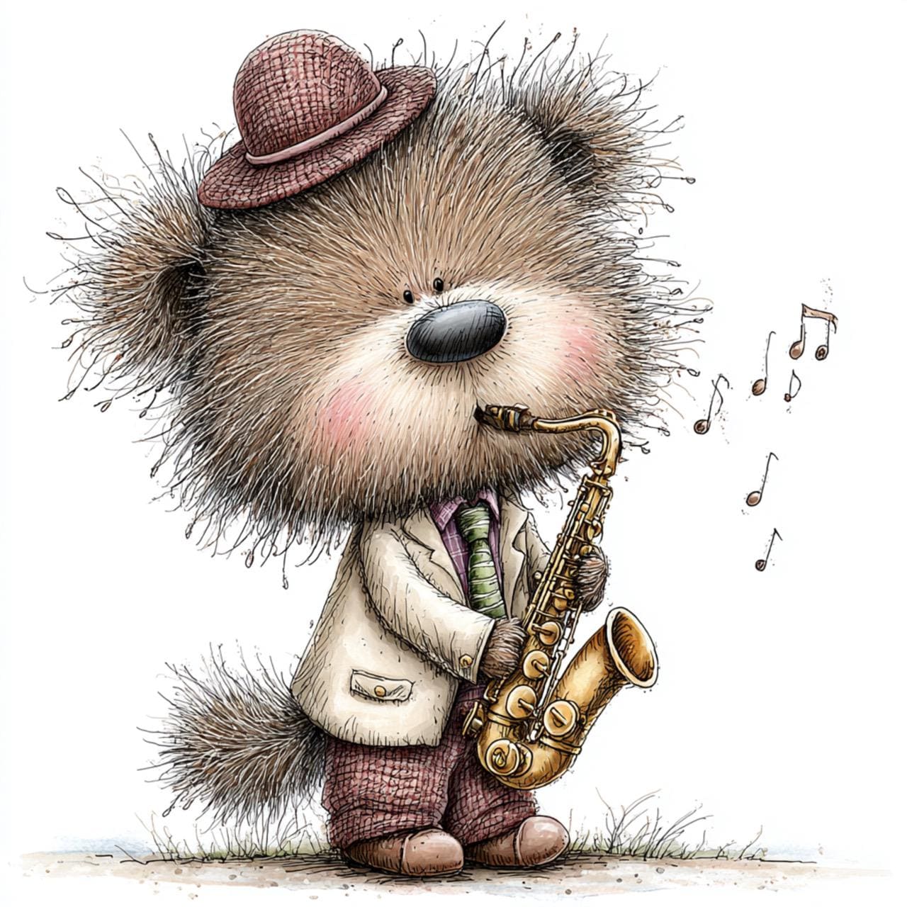 27 JPG Whimsical Woodland Jazz Clipart – Cute Forest Animals Playing ...