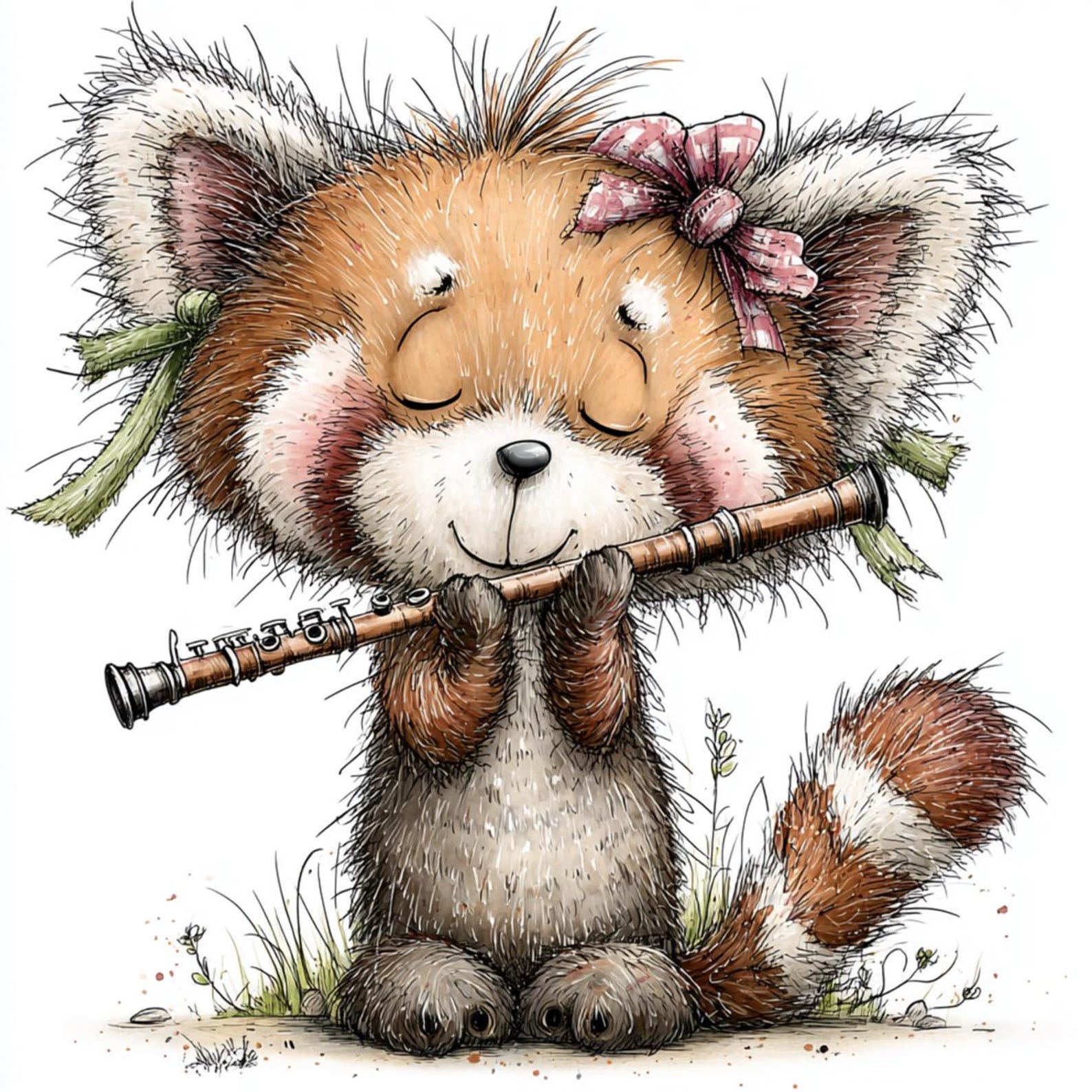 27 JPG Whimsical Woodland Jazz Clipart – Cute Forest Animals Playing ...