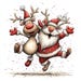 Watercolor Santa & Reindeer Clipart: Christmas Holiday Art (33 Jpgs) - Etsy