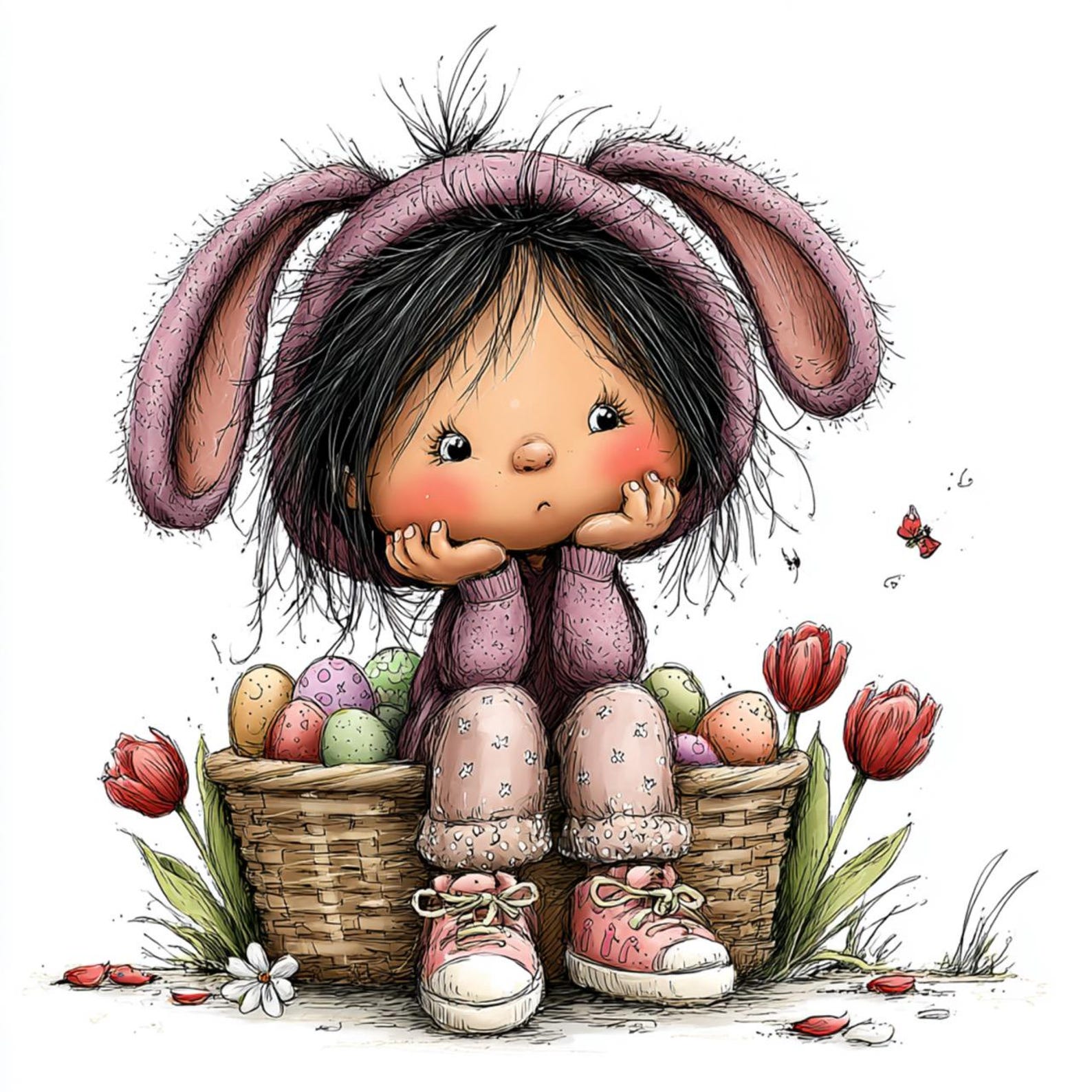 45 JPG Watercolor Easter Kids Clipart: Bunny Costumes Eggs Spring ...