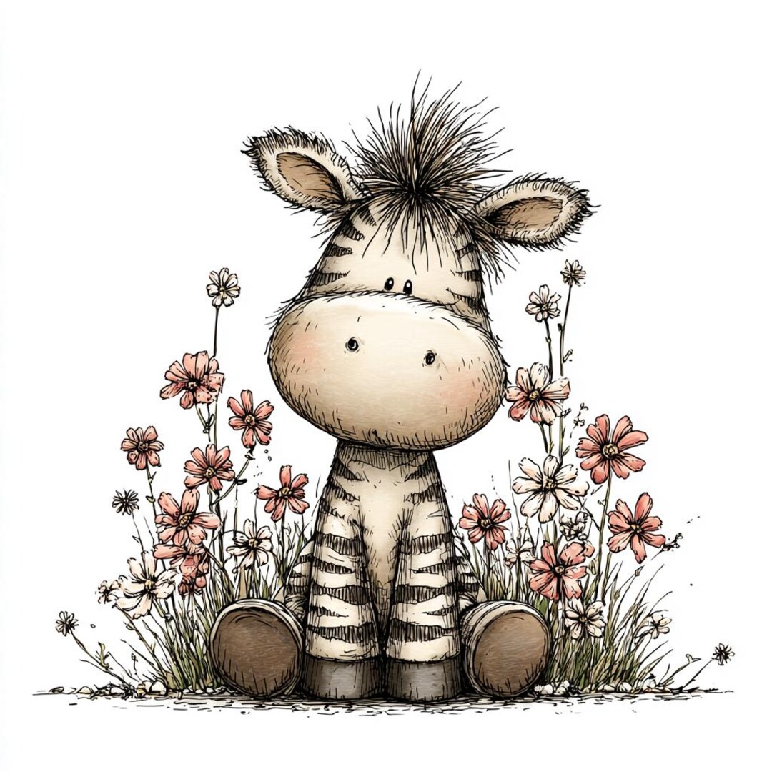 29 JPG Whimsical Safari Animals Clipart – Cute Lion, Zebra Giraffe JPG ...