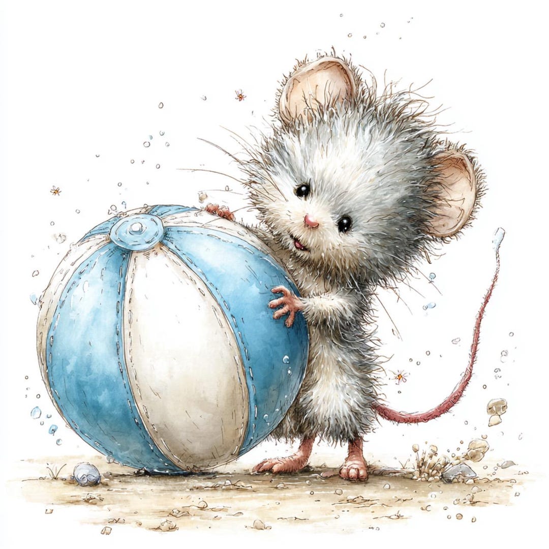40 JPG Summer Mouse Clipart – Whimsical Mouse Illustrations for Beach ...