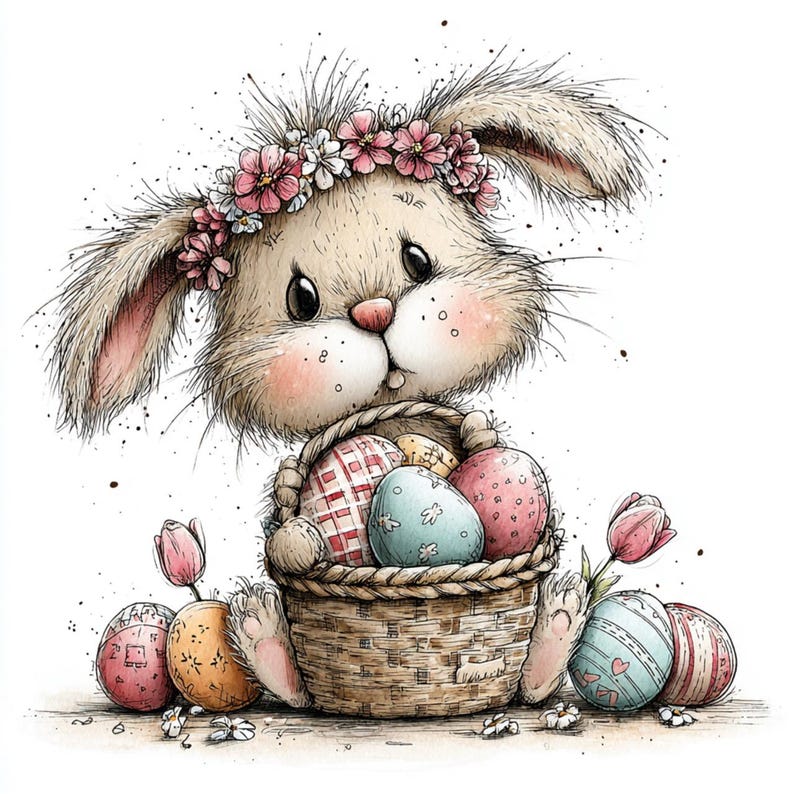 28 JPG Watercolor Easter Clipart – Cute Spring Animals Illustration ...