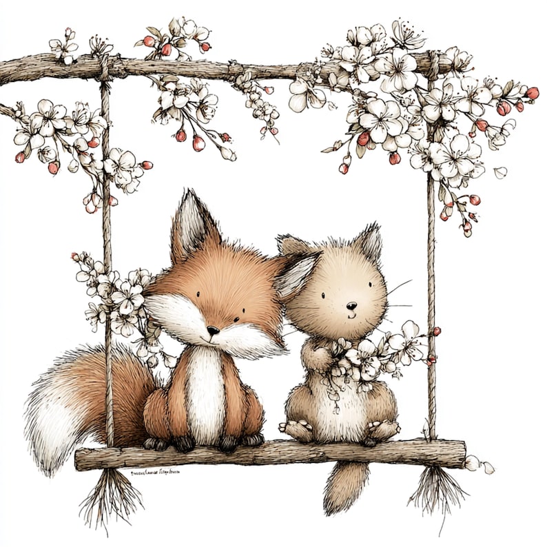 37 JPG Whimsical Woodland Animals Friends Clipart: Nursery Graphics ...