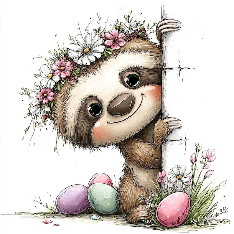 Spring Peeking Animals Clipart Bundle, Easter Peeking Critters JPG Set ...
