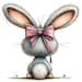 30 JPG Butt Bunny Clipart – Sweet Whimsical Rabbit Illustrations – Cute ...
