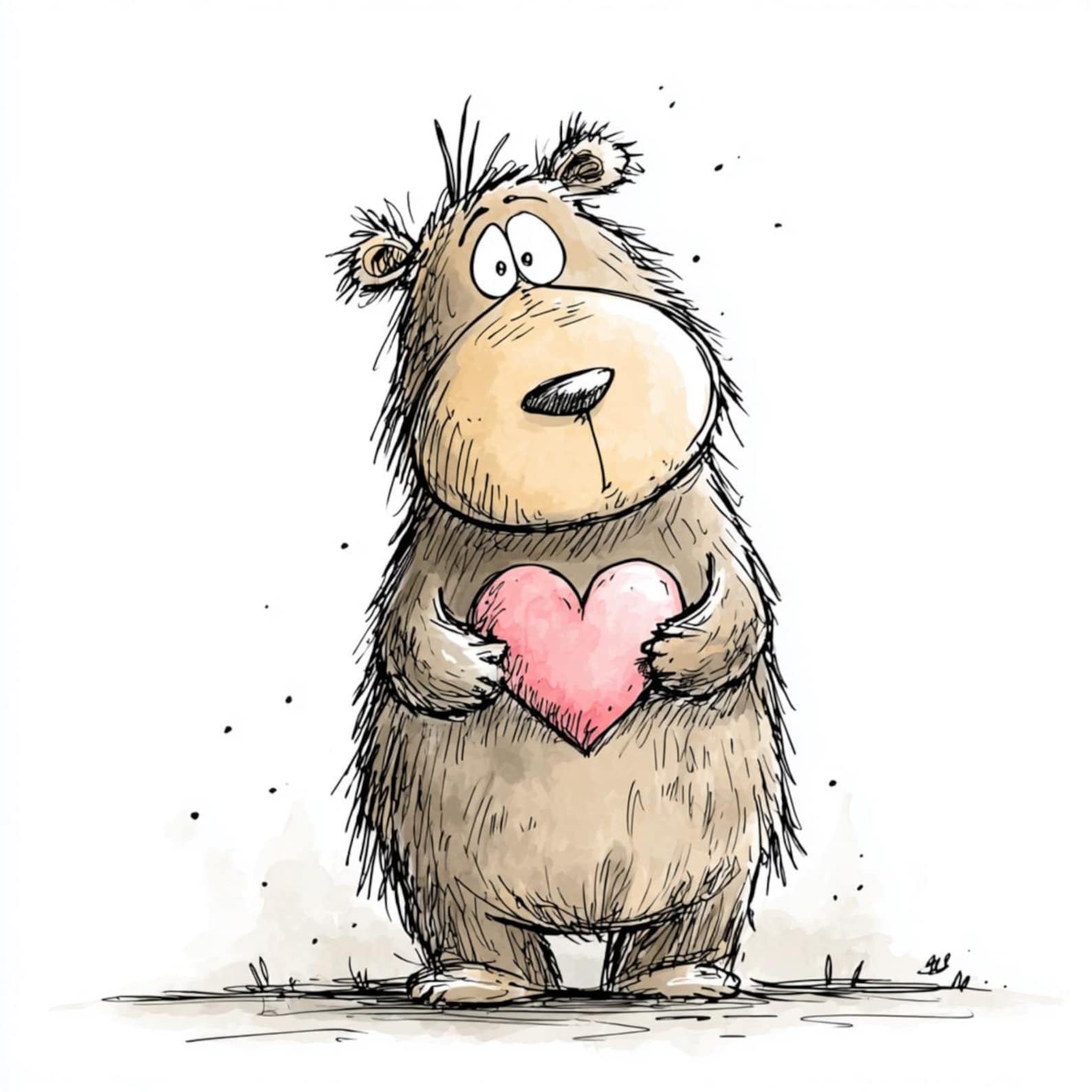 32 JPG Valentine Animals Watercolor Clipart Bundle (digital Download ...