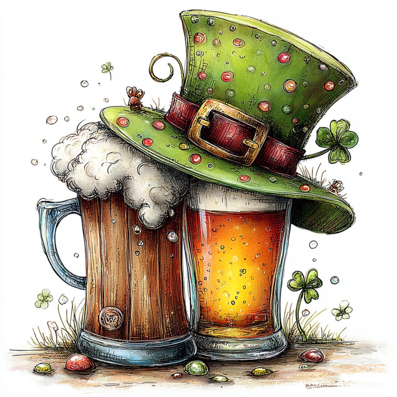 38 JPG Whimsical St. Patrick’s Day Clipart – Irish Holiday Objects and ...