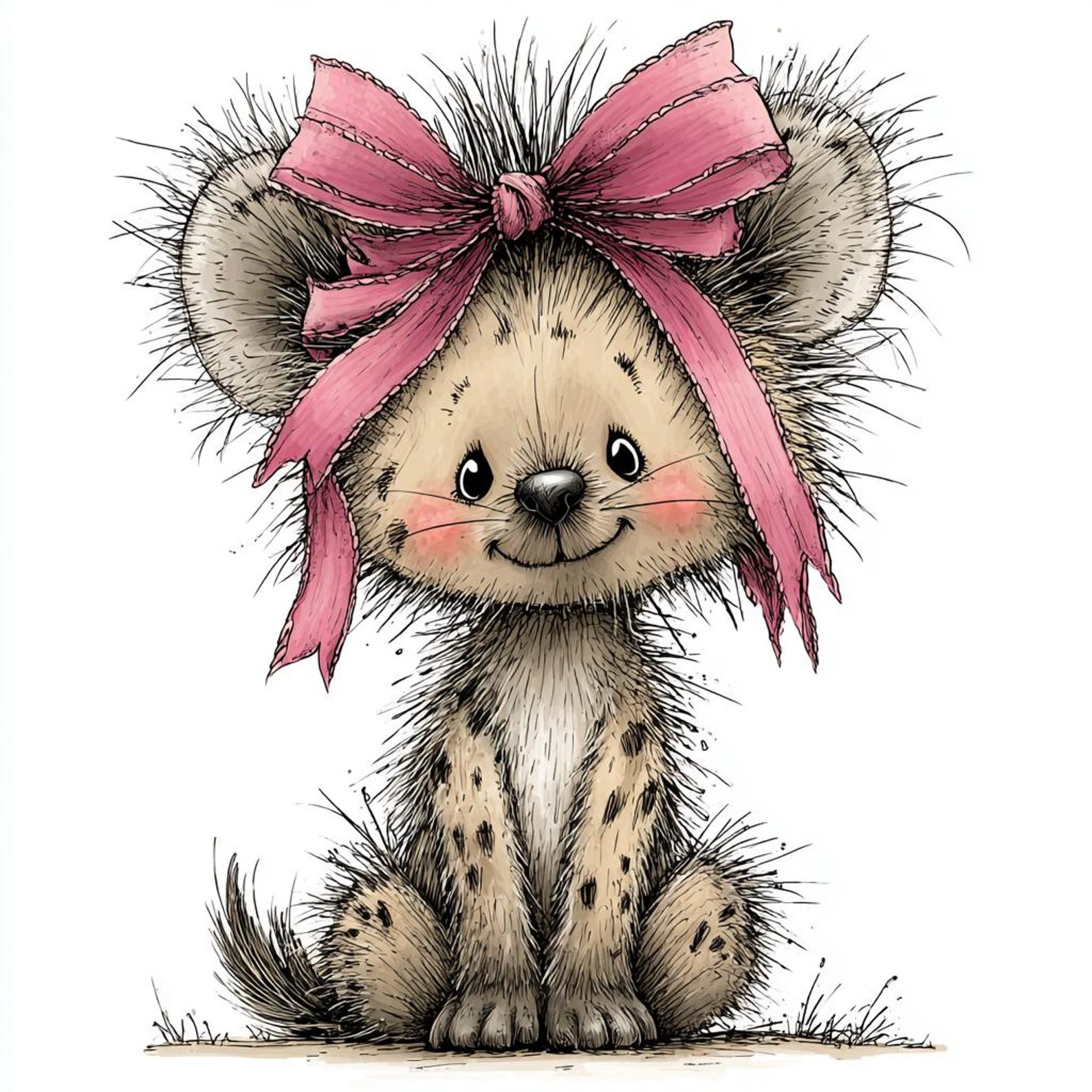 20 JPG Pink Safari Animals Clipart – Cute Safari Animals Sitting With ...