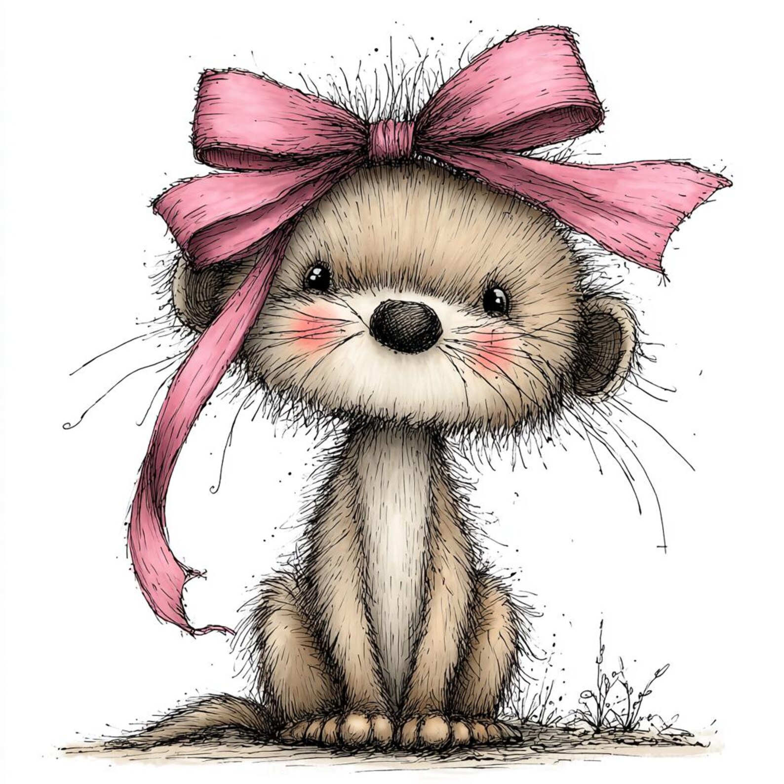 20 JPG Pink Safari Animals Clipart – Cute Safari Animals Sitting With ...