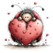 45 JPG Whimsical Ladybug Valentine Clipart – Cute Ladybug Couple Love ...