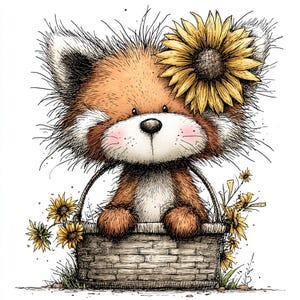 31 JPG Whimsical Spring Woodland Animals Clipart – Bear, Fox & Deer ...