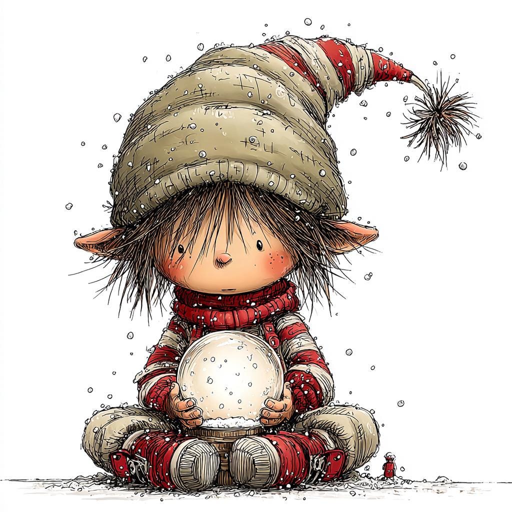 Whimsical Christmas Elf Clipart Bundle: Watercolor Style (JPG) - Etsy