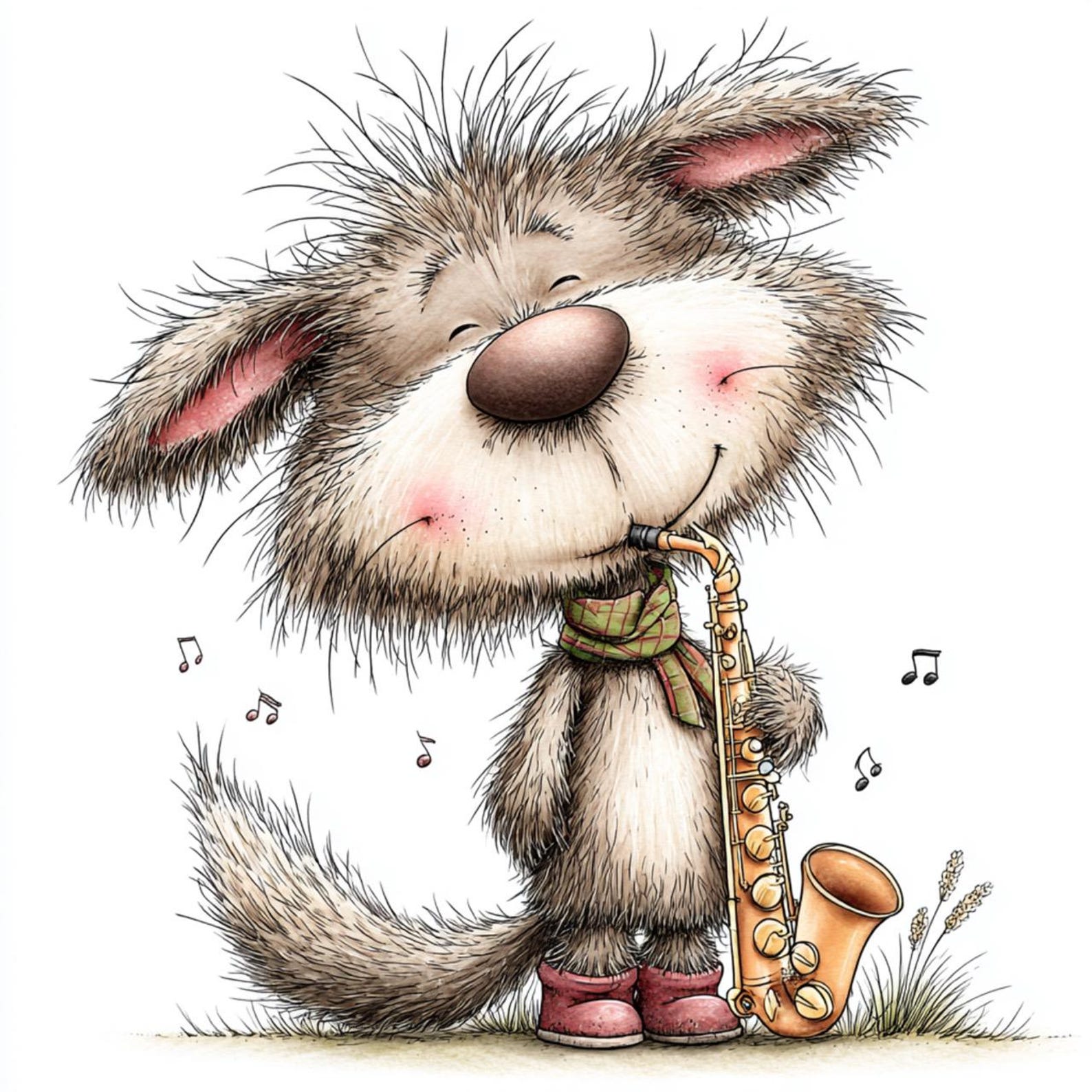 27 JPG Whimsical Woodland Jazz Clipart – Cute Forest Animals Playing ...