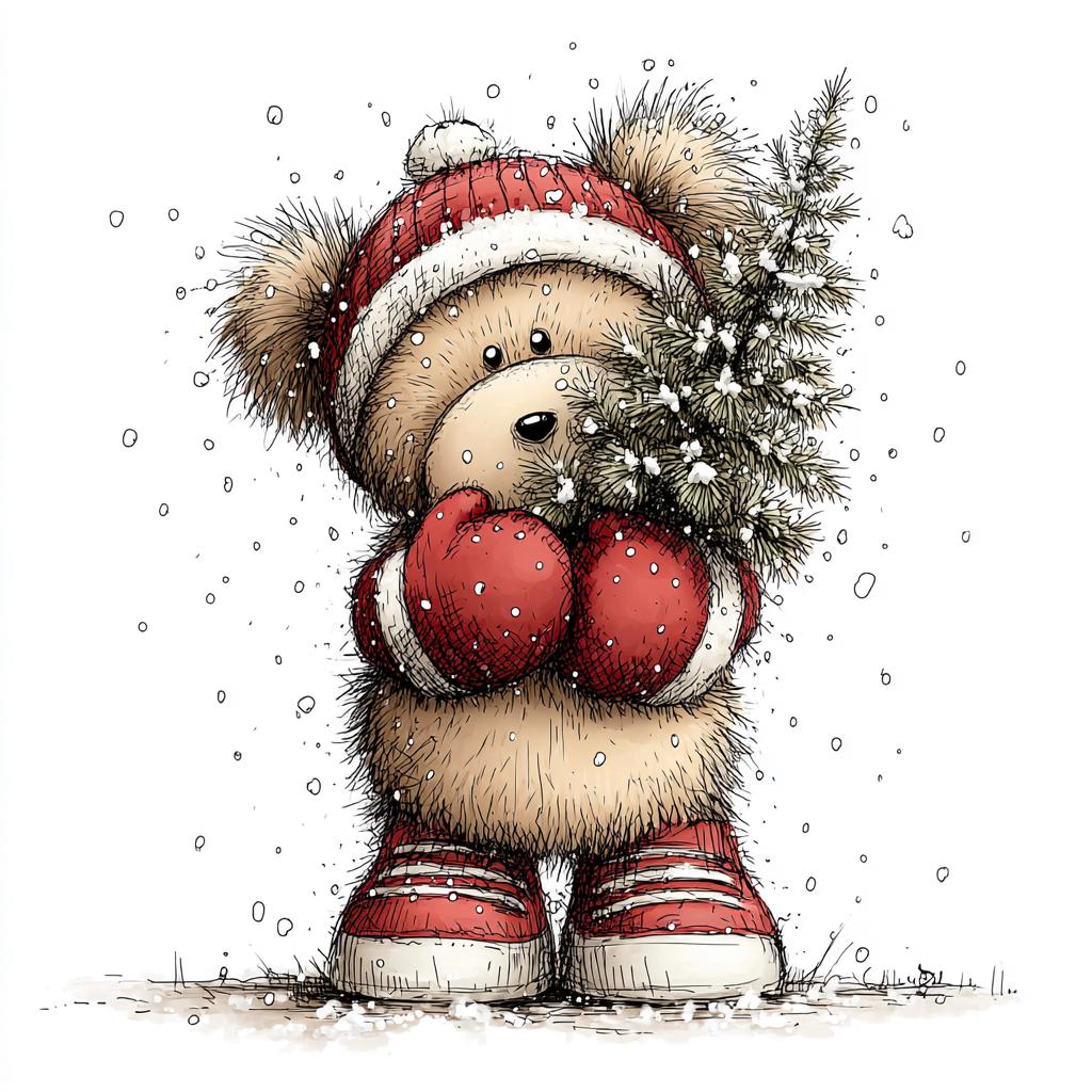 Woodland Christmas Animals Clipart – Holiday Illustration Bundle ...