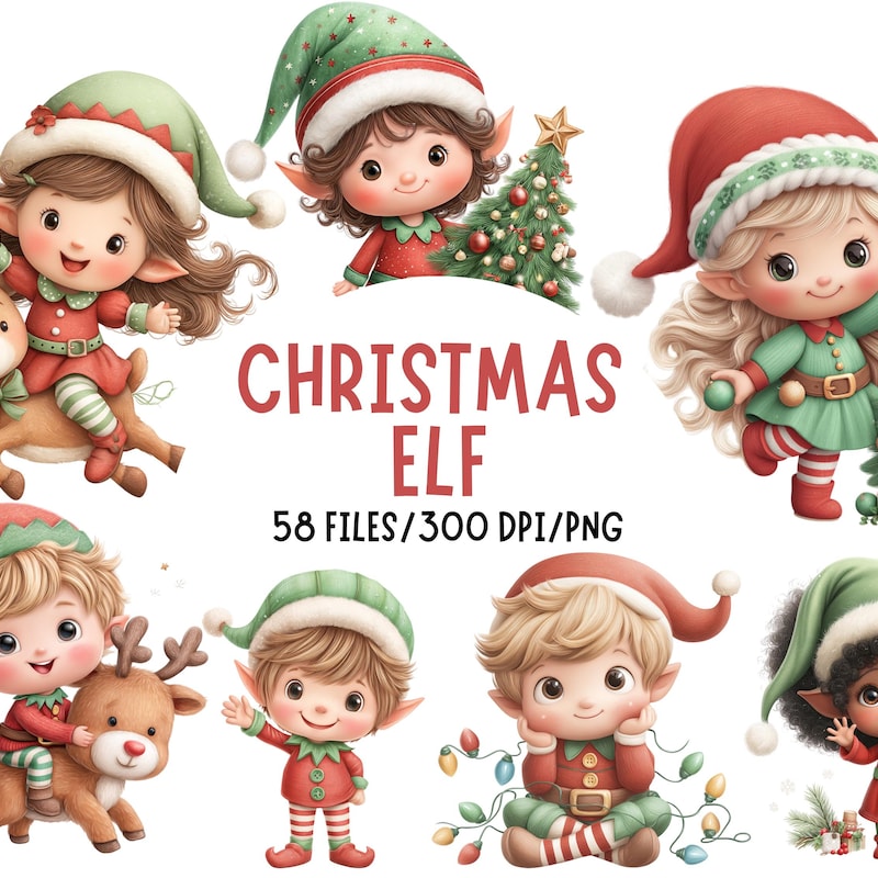 Elf Face Clipart - Etsy