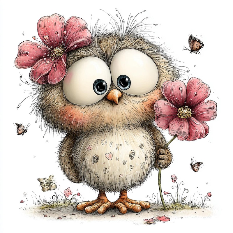 Cute Drawings of Owls - Etsy