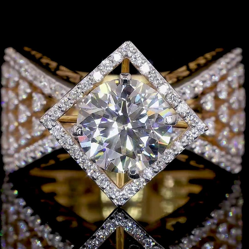Custom GRA Certified Vvs Cvd Lab Grown Created Diamond 10k 14k 18k Gold ...