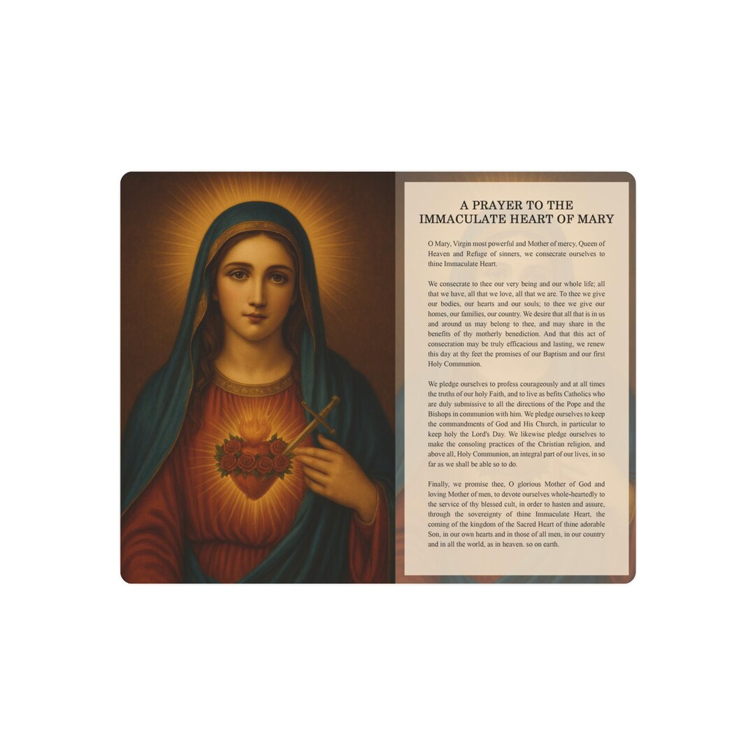 Immaculate Heart of Mary Metal Wall Art: Catholic Home Decor - Etsy