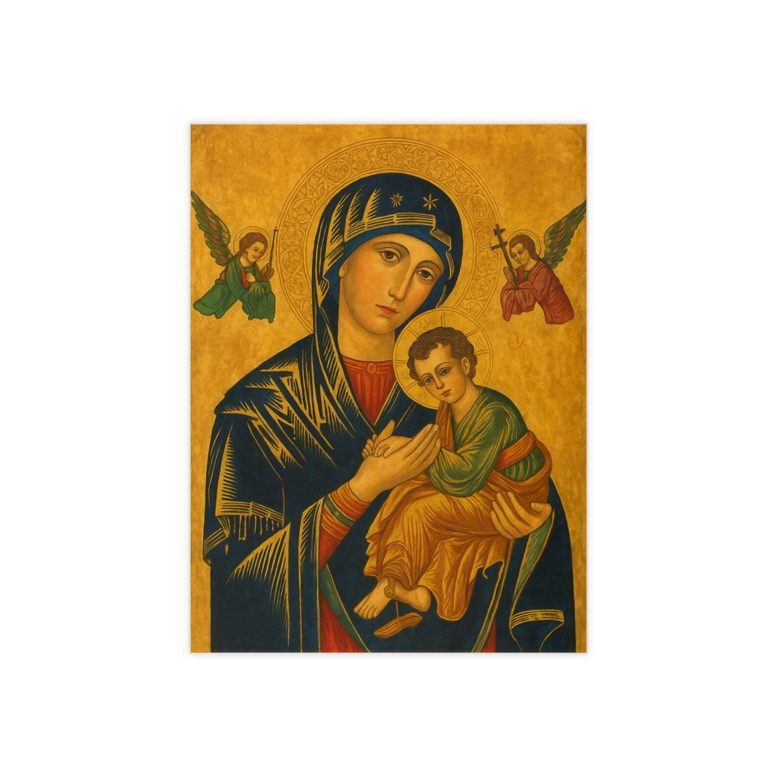 Mother of Perpetual Help Ceramic Tile 6x8 | Glossy Kiln-fired Catholic ...