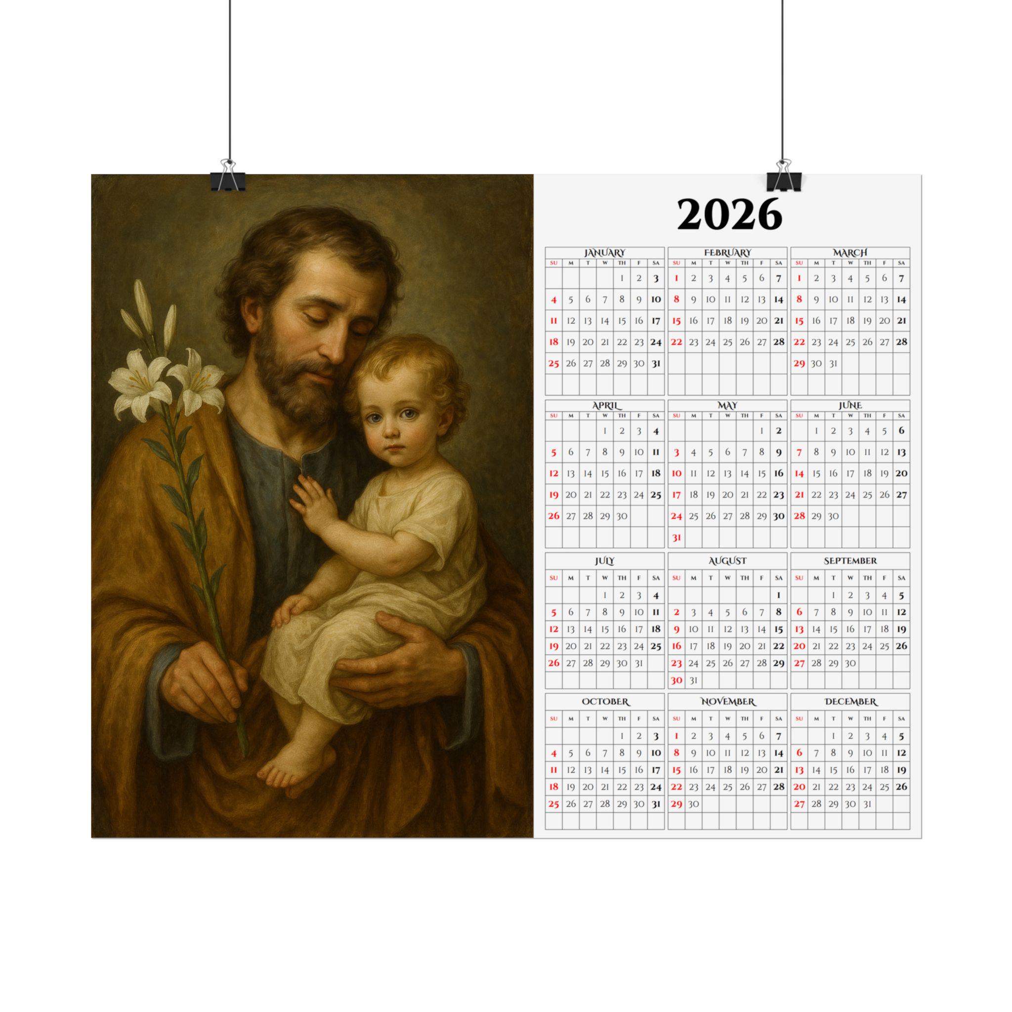 2026 Catholic Calendar | St Joseph 12-month Wall Calendar | Devotional ...