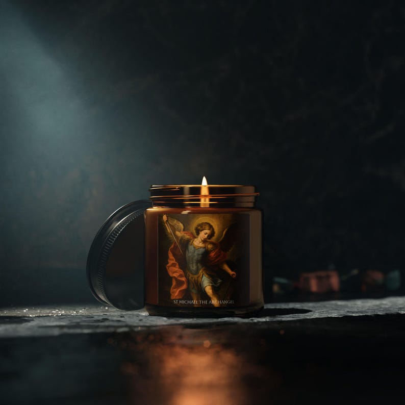 St Michael the Archangel Candle 4oz | Natural Soy Wax Catholic Prayer ...