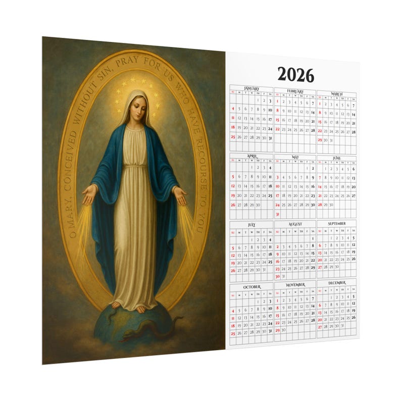 2026 Wundertätige Medaille Katholischer Kalender | Andachts Wandkunst ...