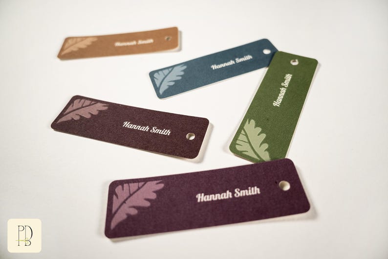 Customizable Etched Name Tags With Oak Leaf for Wedding Favors and ...