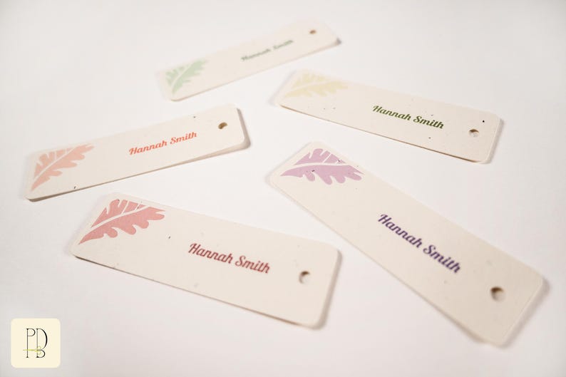 Customizable Etched Name Tags With Oak Leaf for Wedding Favors and ...