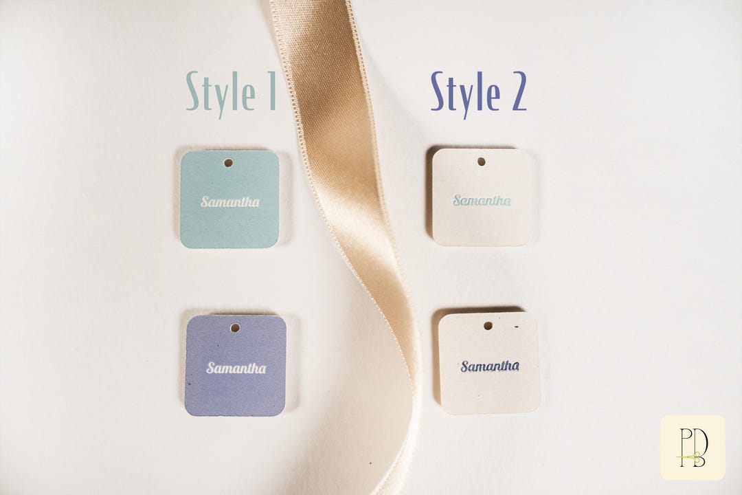 Customizable Tiny Etched Name Tags, Minimalistic in Style and Suitable ...