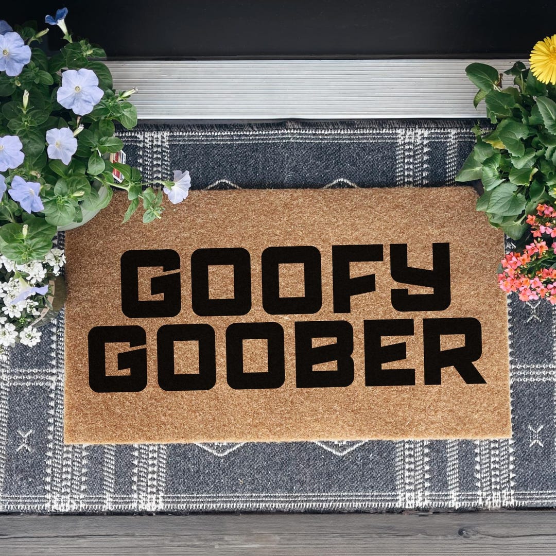 Goofy Goober Doormat, Funny Silly Mood Doormat, Cartoon-inspired ...