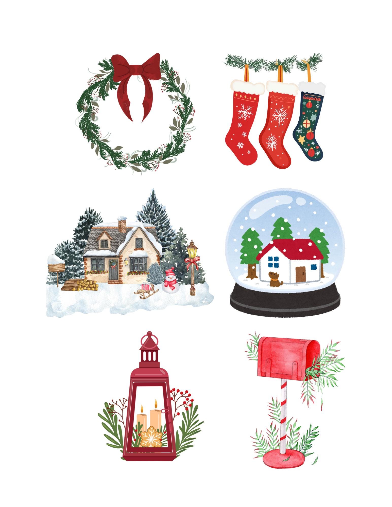 36 Christmas PNG Bundle – Digital Download, Transparent Background ...