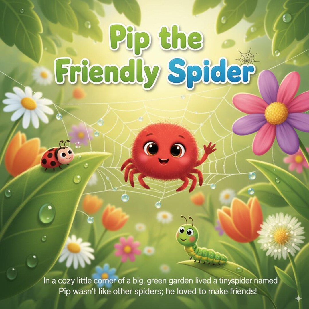 Pip the Friendly Spider: Kids Picture Book About Friendship - Etsy