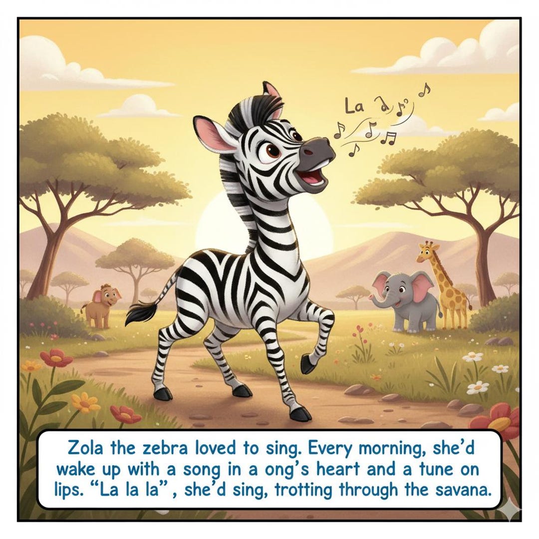 Zola the Zebra Kids Book, Friendship Animal Adventure - Etsy