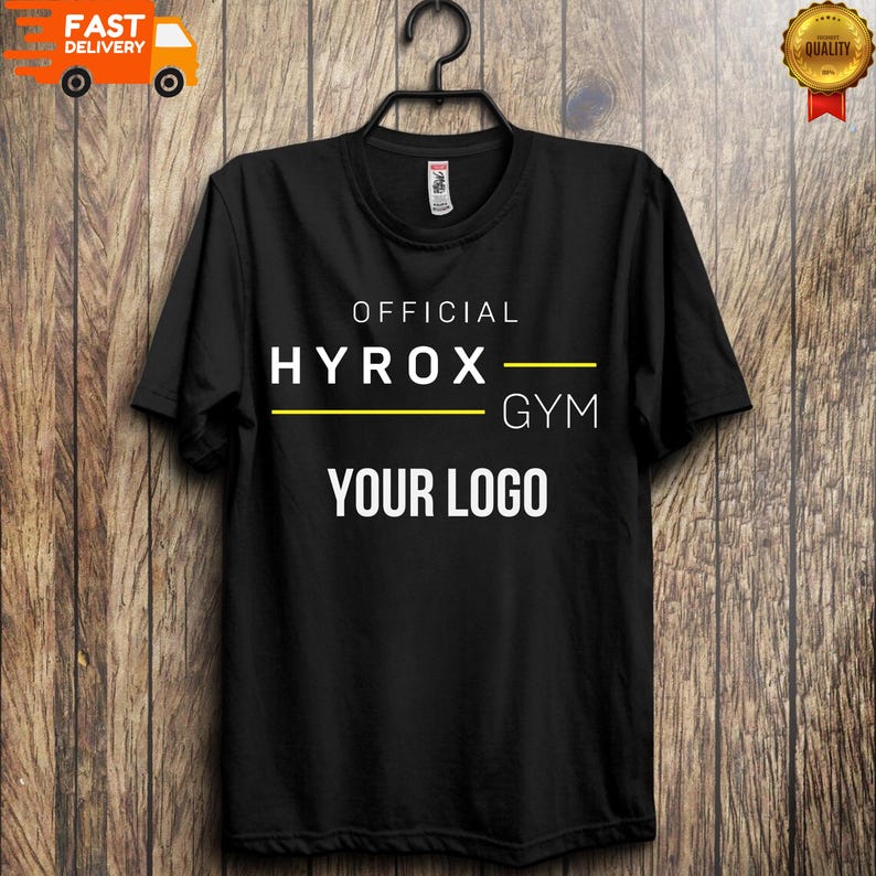 HYROX Fitness Logo Tee, Gym Training Shirt, Custom Hyrox Design ...