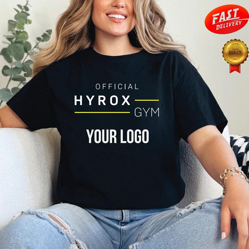 HYROX Fitness Logo Tee, Gym Training Shirt, Custom Hyrox Design ...