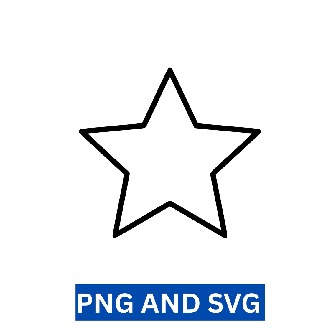 Star Outline Icon Svg Png: Cut Ready Digital Design for Cricut ...