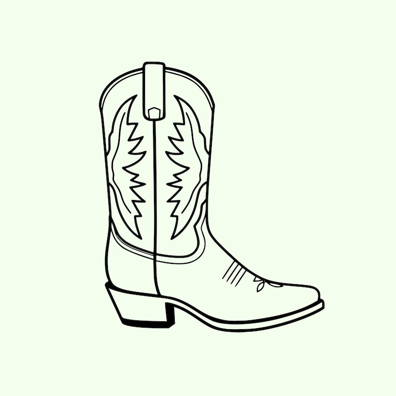 Western Drawing Easy - Etsy