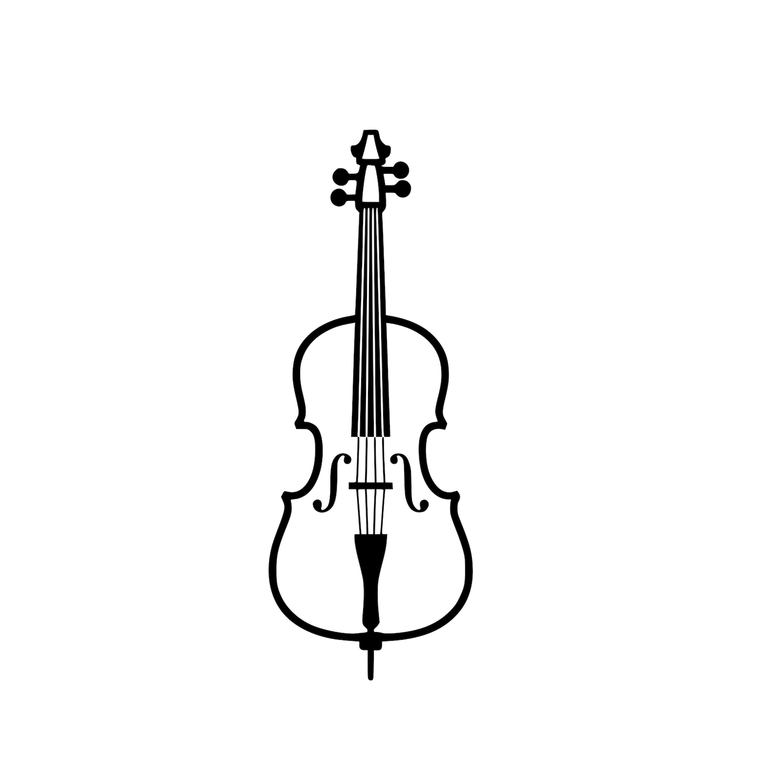 Cello Icon Svg Png: Cut Ready Digital Design for Cricut Silhouette - Etsy