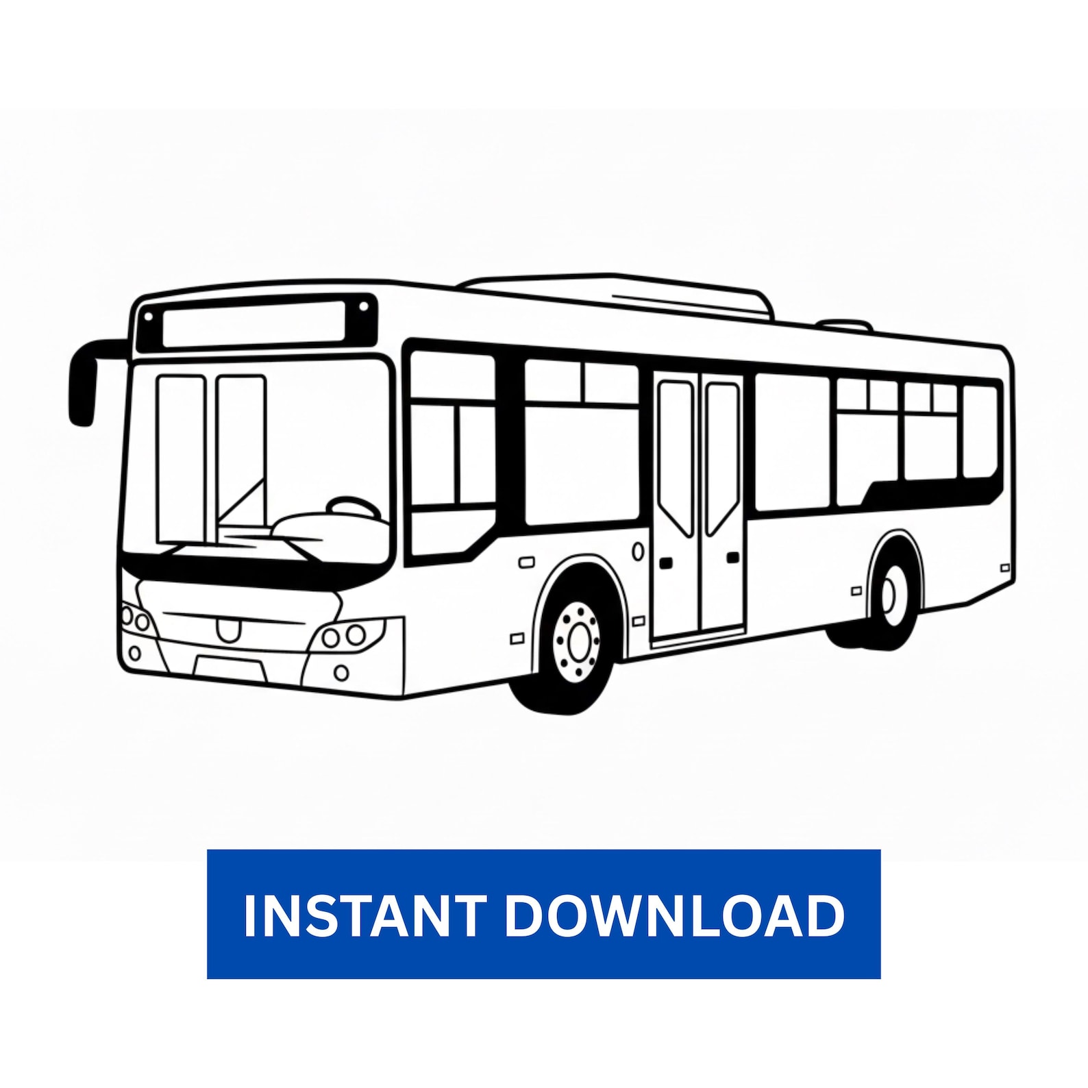 City Bus SVG PNG: Public Transportation Cut File for Cricut, Silhouette ...