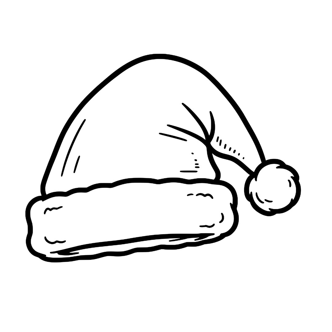 Santa Hat Svg Png: Bold Outline Design for Holiday Crafts, Minimalist ...