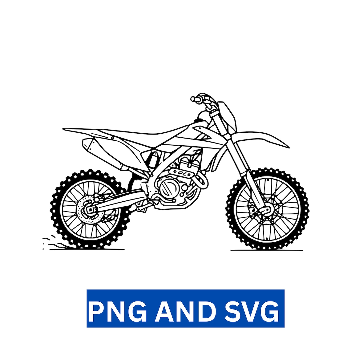 Dirt Bike Outline SVG & PNG, Dirt Bike SVG, Motocross Svg, Dirt Bike ...