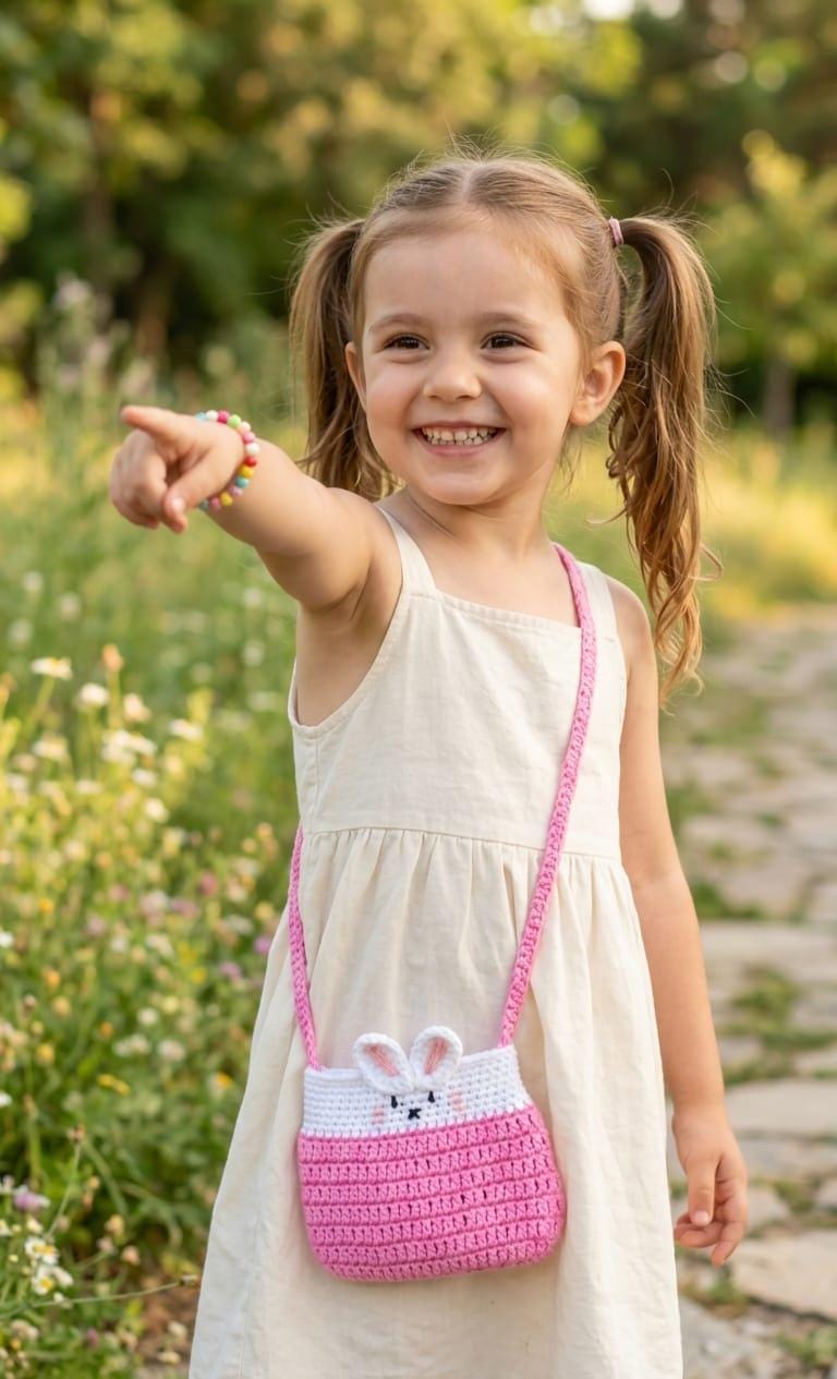 Crochet Pattern Bunny Bag, Kids Animal Purse Tutorial, PDF Digital ...