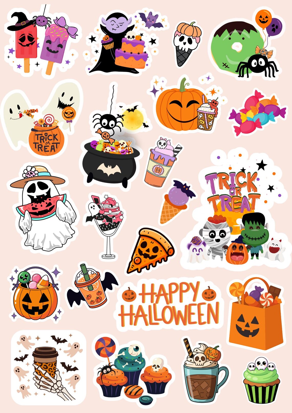 Printables Halloween Sticker/cut Outs - Etsy