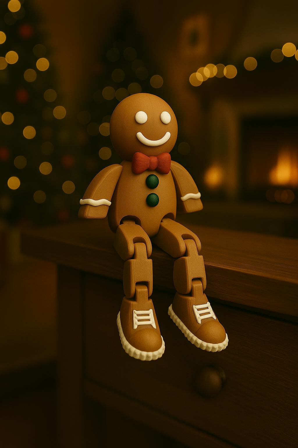 Articulated Christmas Gingerbread Man 3D Model STL (digital Download ...