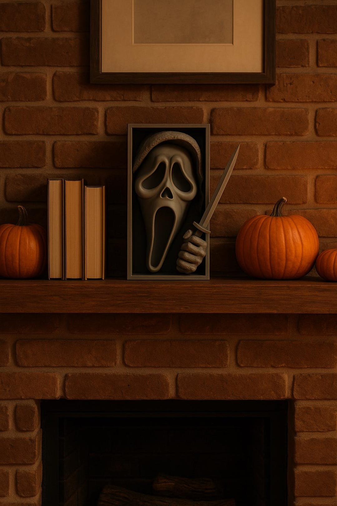 Horror Mask Book Nook STL, 3D Printable Shelf Insert - Etsy