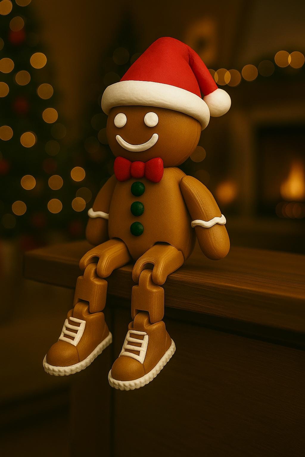 Articulated Christmas Gingerbread Man 3D Model STL (digital Download ...