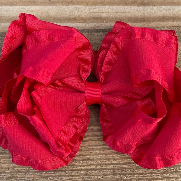 Red Hair Bow - Etsy